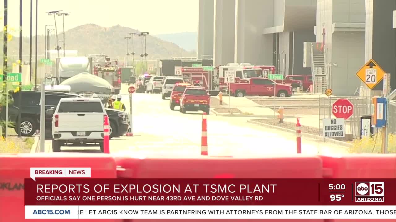 Man dead after reports of explosion at TSMC factory in north Phoenix