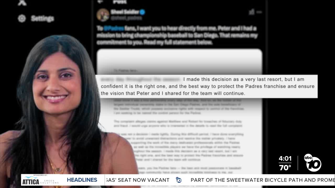 Sheel Seidler suing for control of the Padres