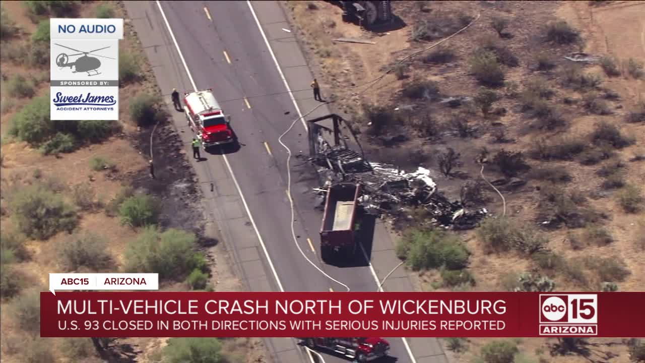 US 93 northwest of Wickenburg reopens after a deadly semi crash