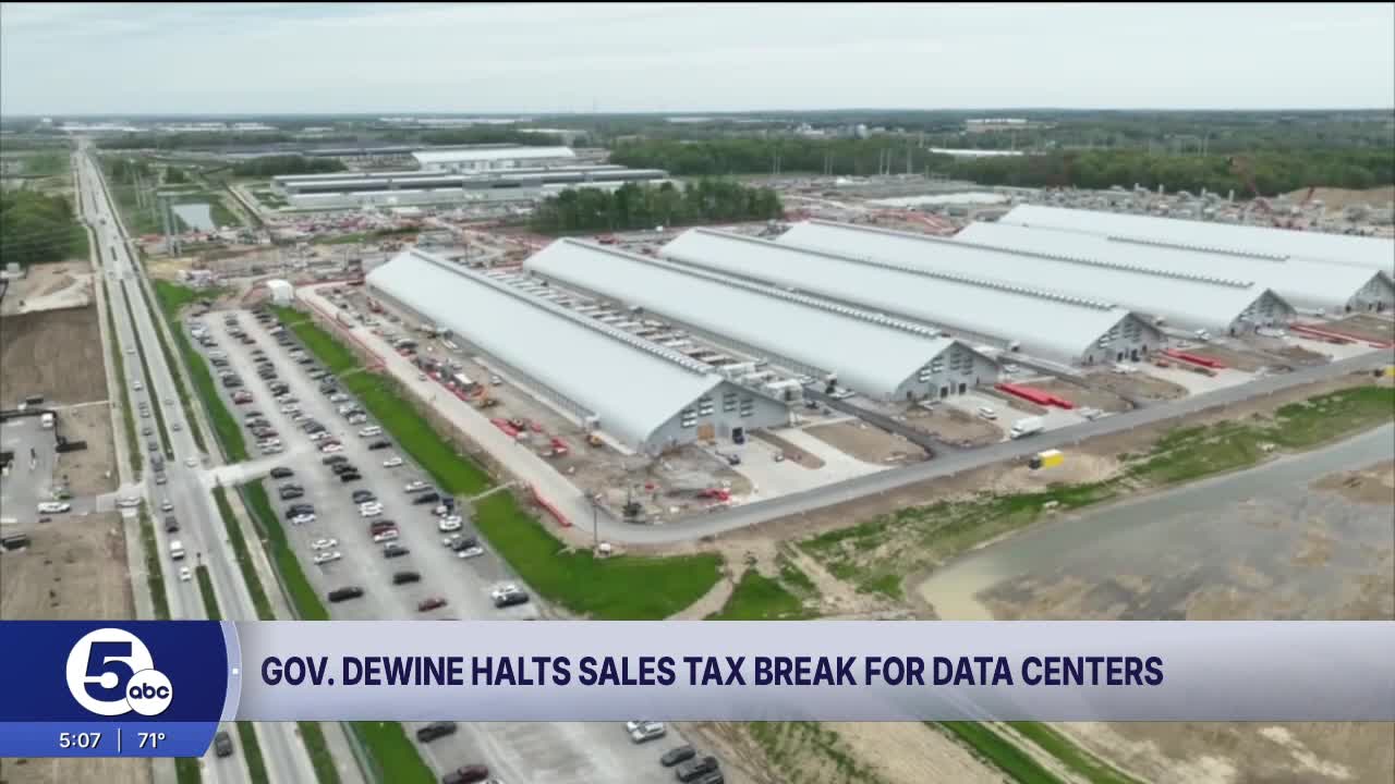 DeWine halts new sales-tax breaks for data centers