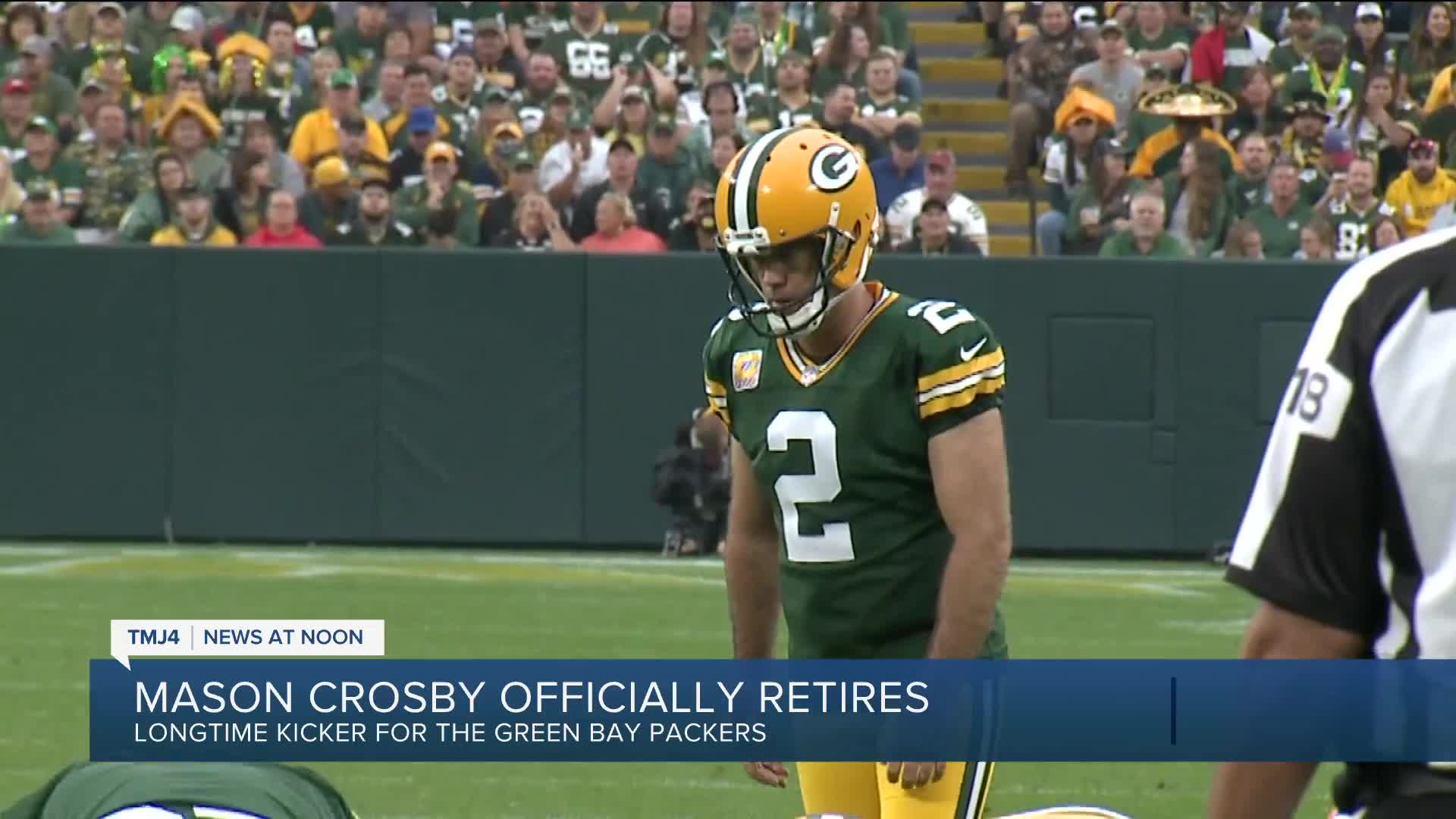 Longtime Green Bay Packers kicker Mason Crosby announces retirement ...