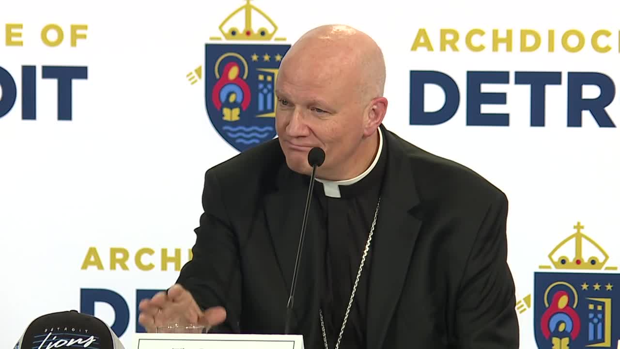 Detroit Archbishop Allen Vigneron introduces Archbishop-elect Weisenburger