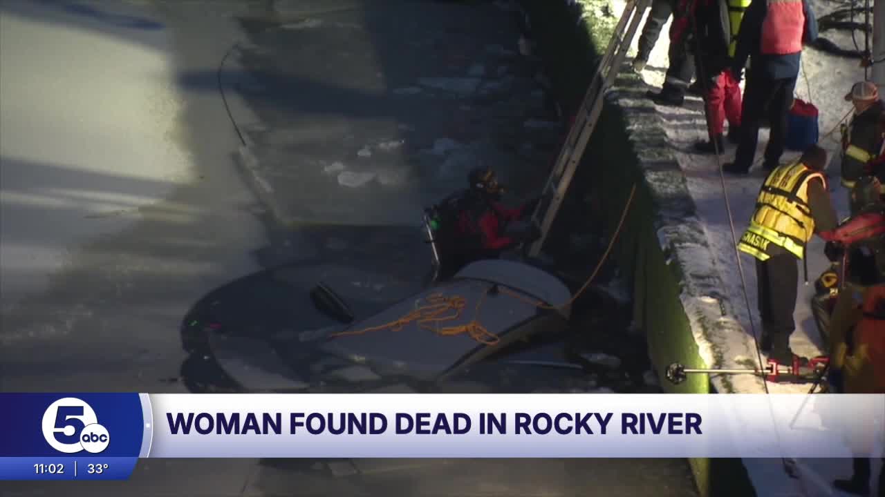 Woman dead after car found in the Rocky River near local yacht club
