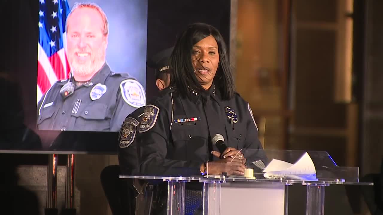 Candlelight vigil honors the memory of fallen North Las Vegas Officer ...