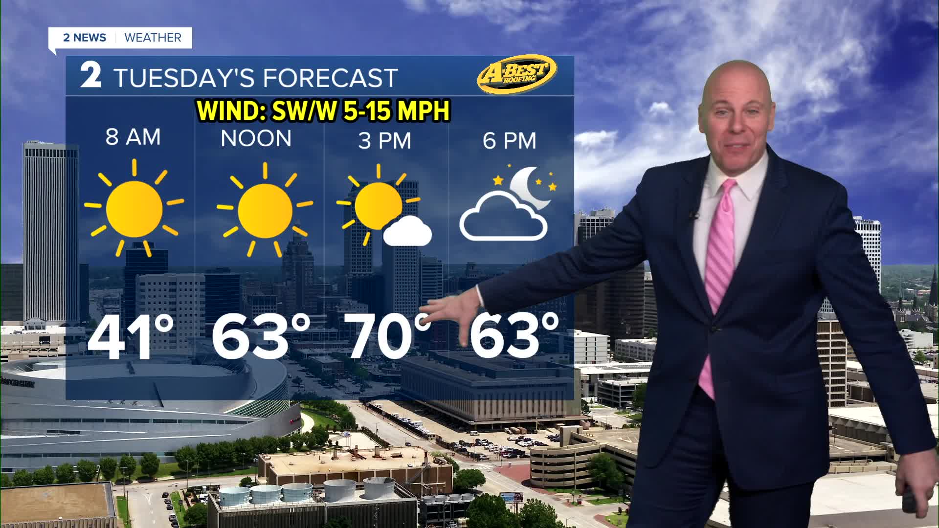 Highs well above average for Tuesday