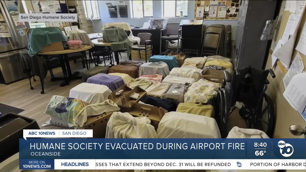 Brush fire near Oceanside Airport prompts evacuation order