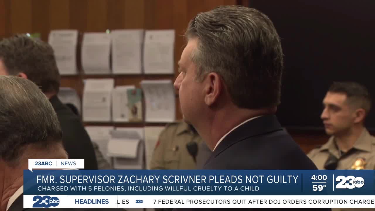 Former Kern County Supervisor Zachary Scrivner facing 5 felony counts