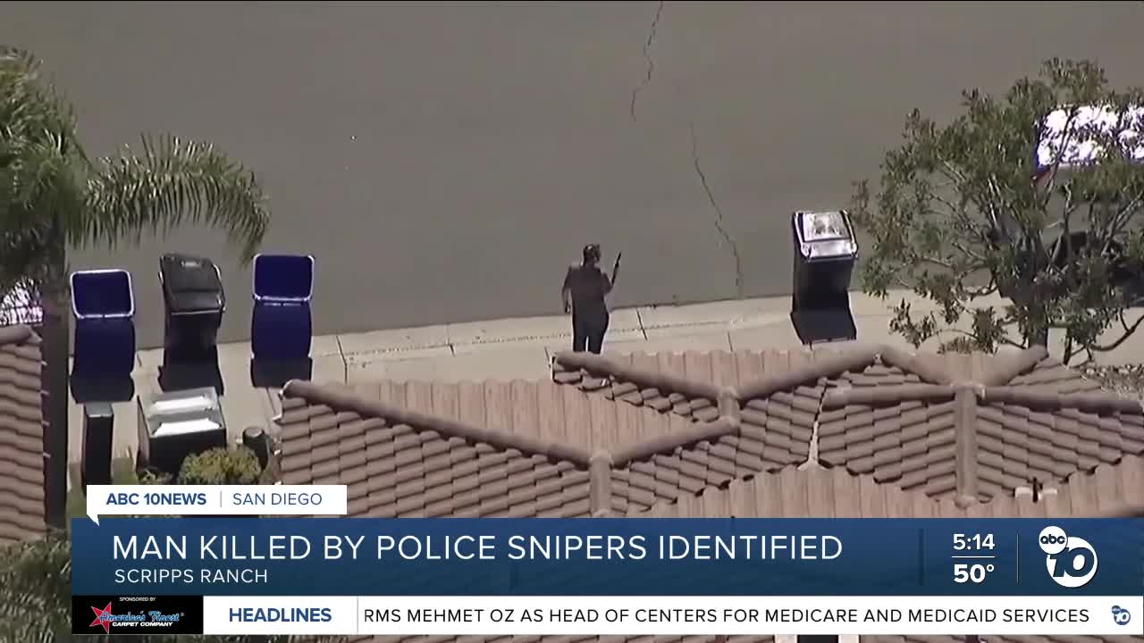 Gun-threat suspect fatally shot by SDPD police snipers in standoff ...