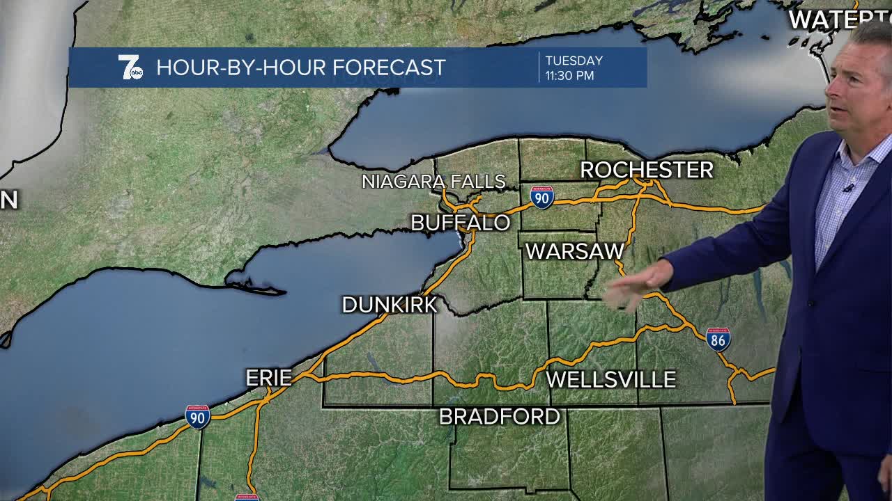 Aaron's Tuesday Forecast: Becoming mostly sunny with highs in the mid 70s