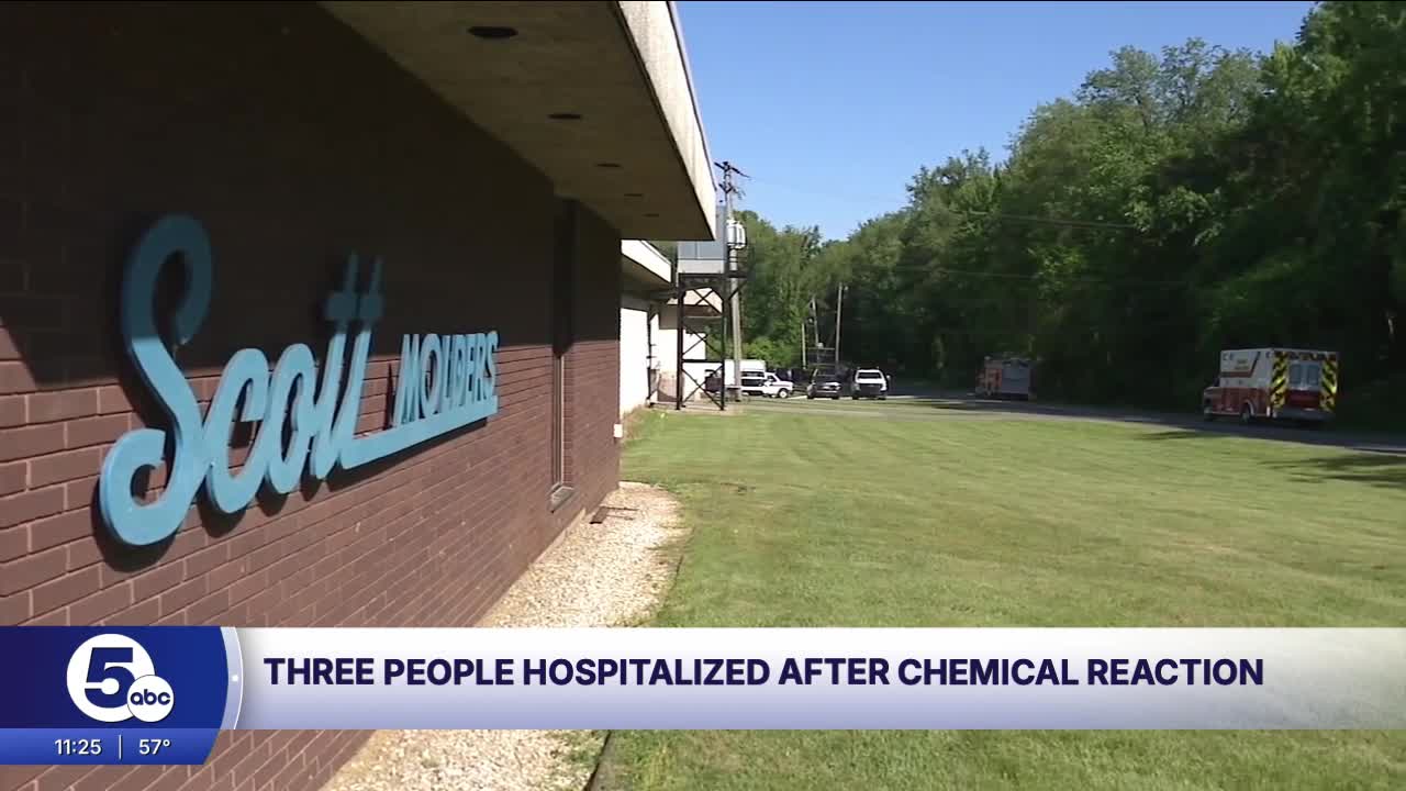 Chemical reaction at Akron Water Plant sends 3 to hospital