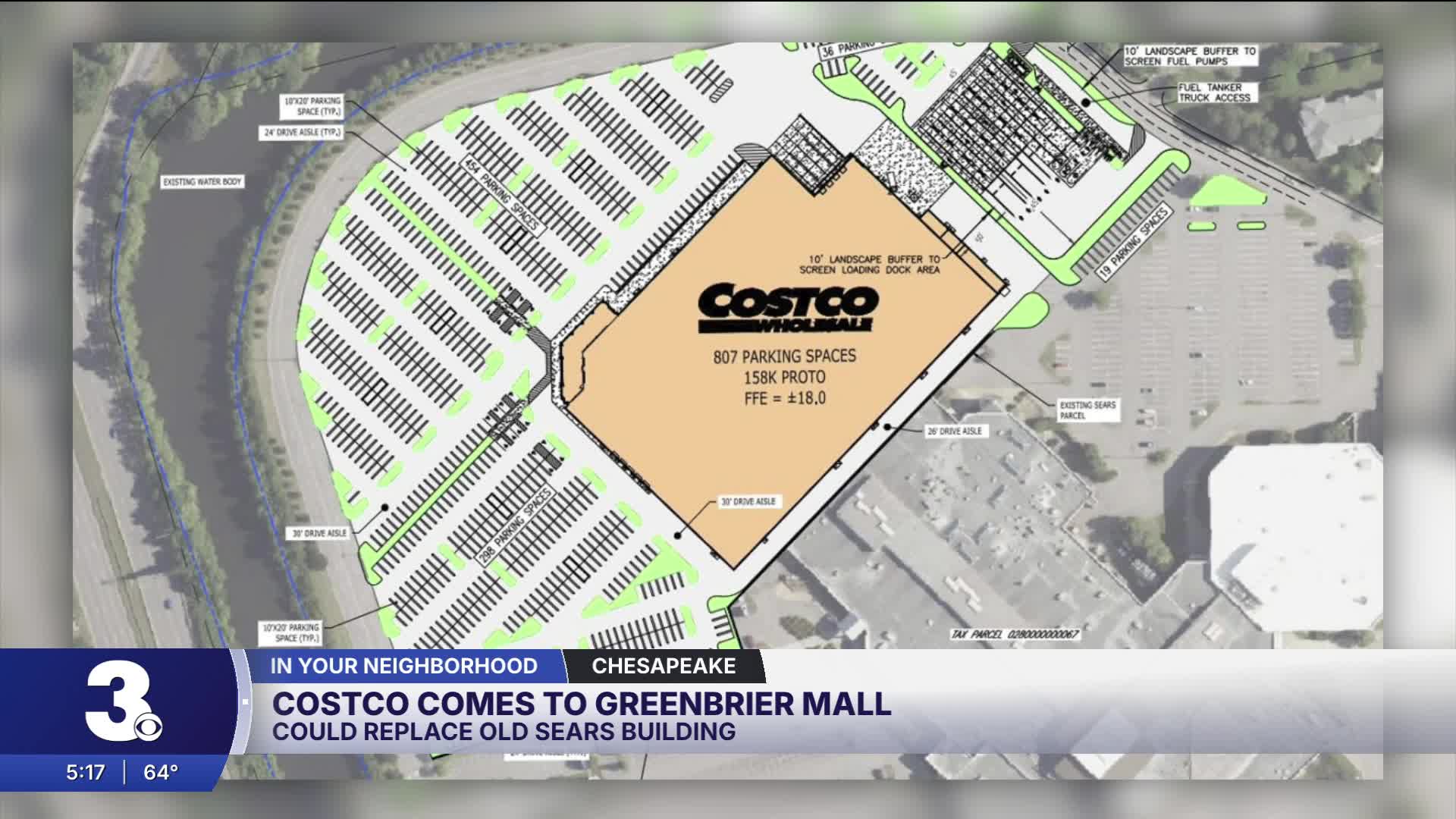 Plans for Costco at Greenbrier Mall move forward at former Sears site