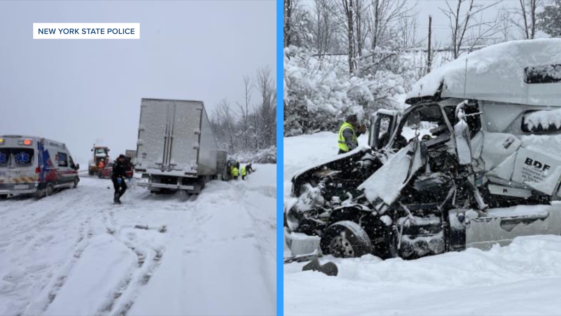 NYSP respond to several vehicle collisions on I-90 west near Exit 57A
