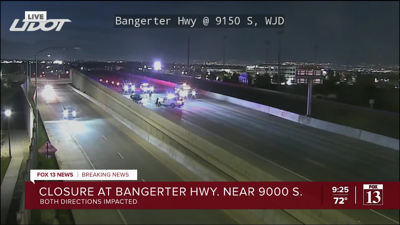 Police incident closes Bangerter Highway in West Jordan