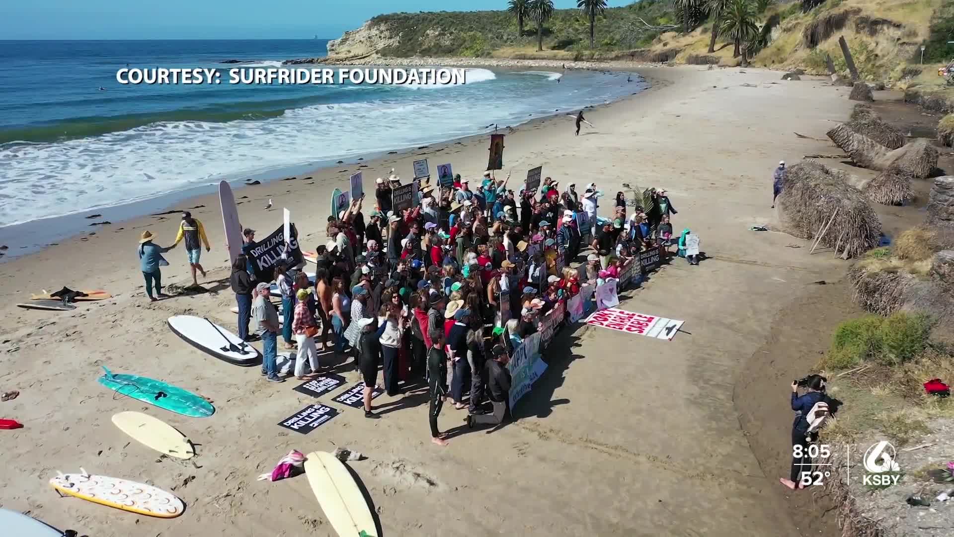 Community commemorates 2015 oil spill; protests against offshore drilling