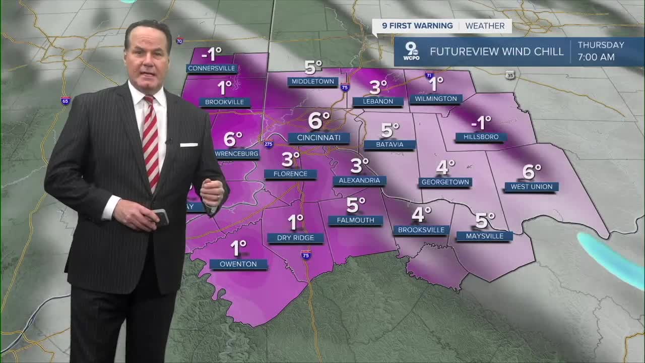 Bone-chilling wind chills in the morning