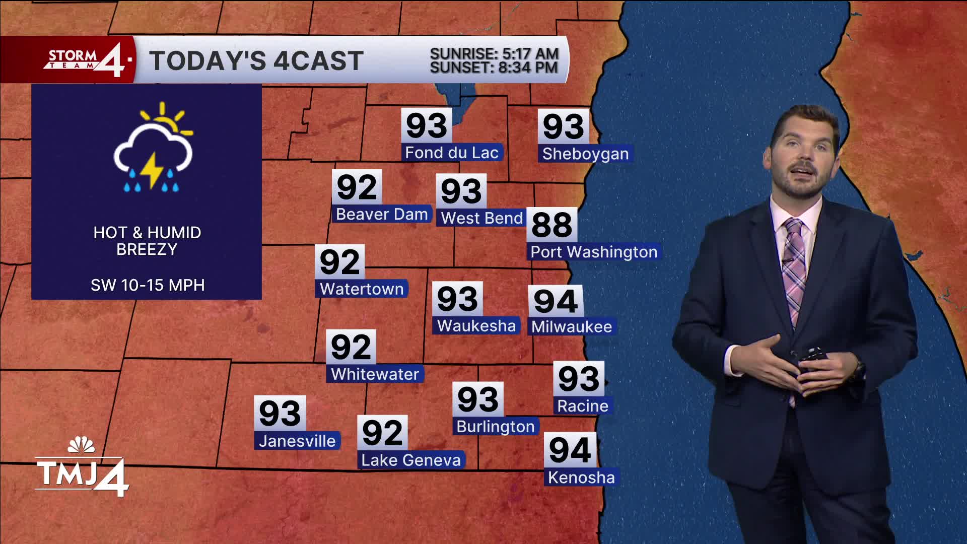 Severe Thunderstorm Warning in effect for Sheboygan, Fond du Lac Counties