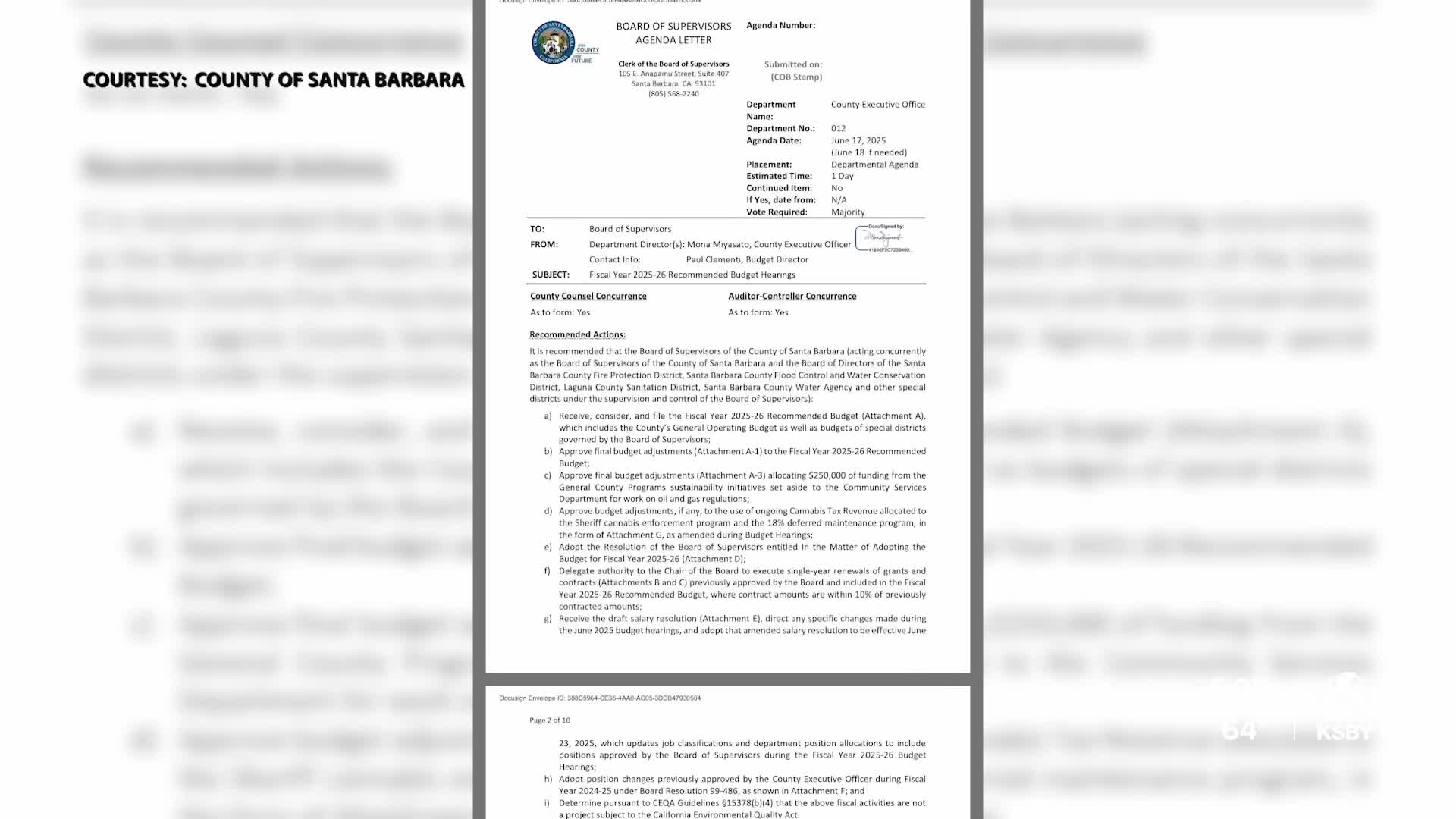 84 Santa Barbara County employees receive layoff notices amid budget cuts