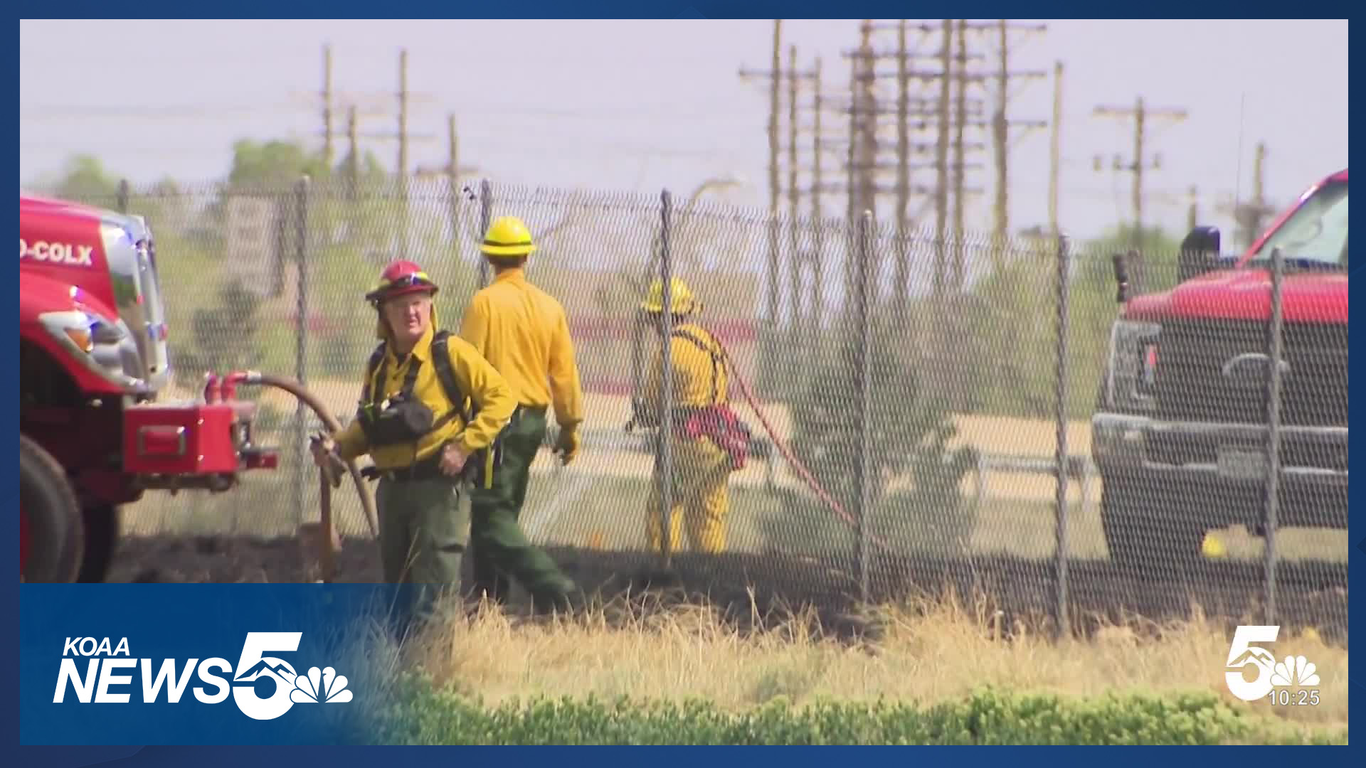CSFD firefighters contain fire off I-25 and West Cimarron Street