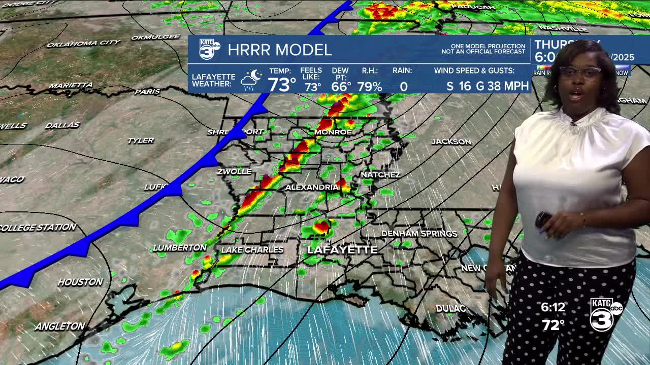 Severe Weather Possible: Storms move into Acadiana later tonight