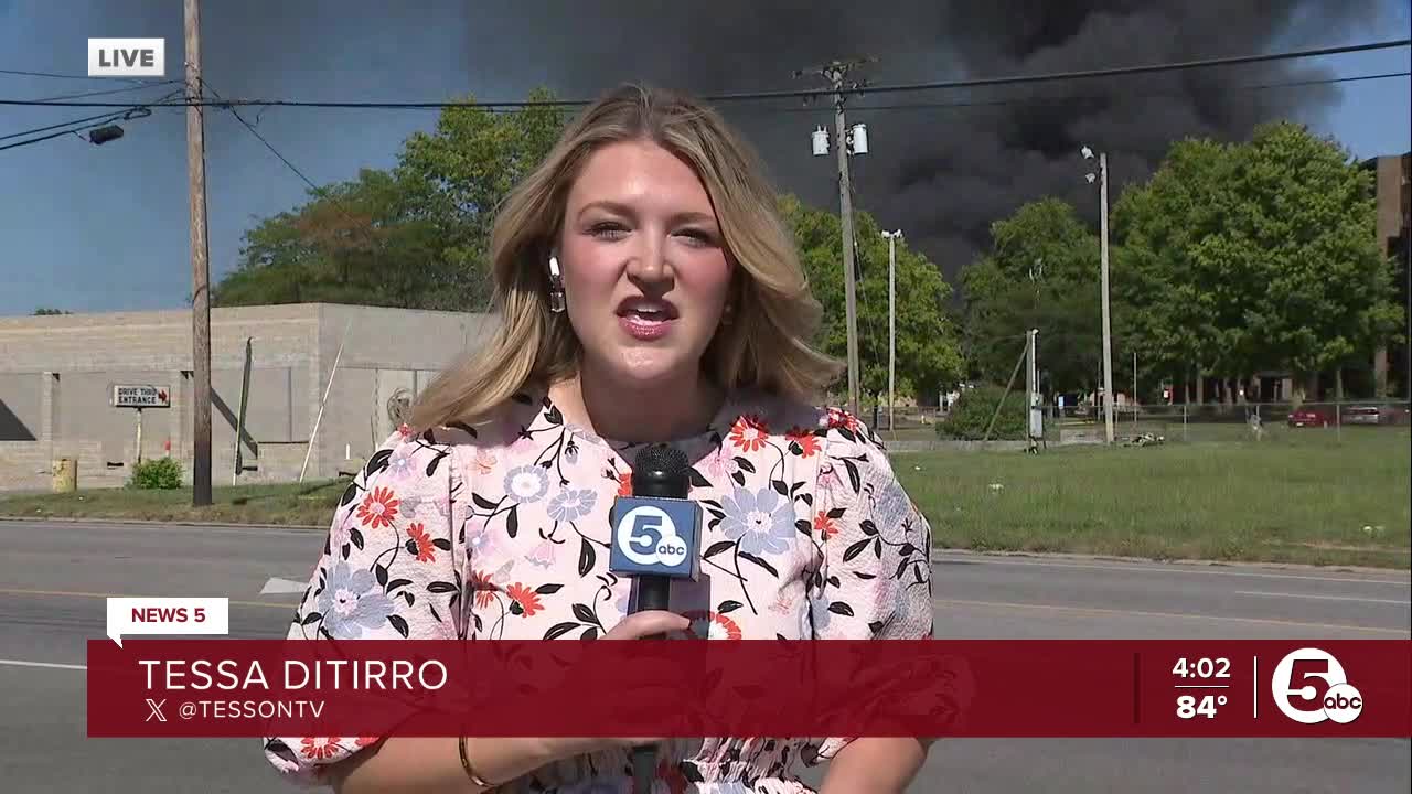 Residents able to return to homes after large chemical fire in Akron