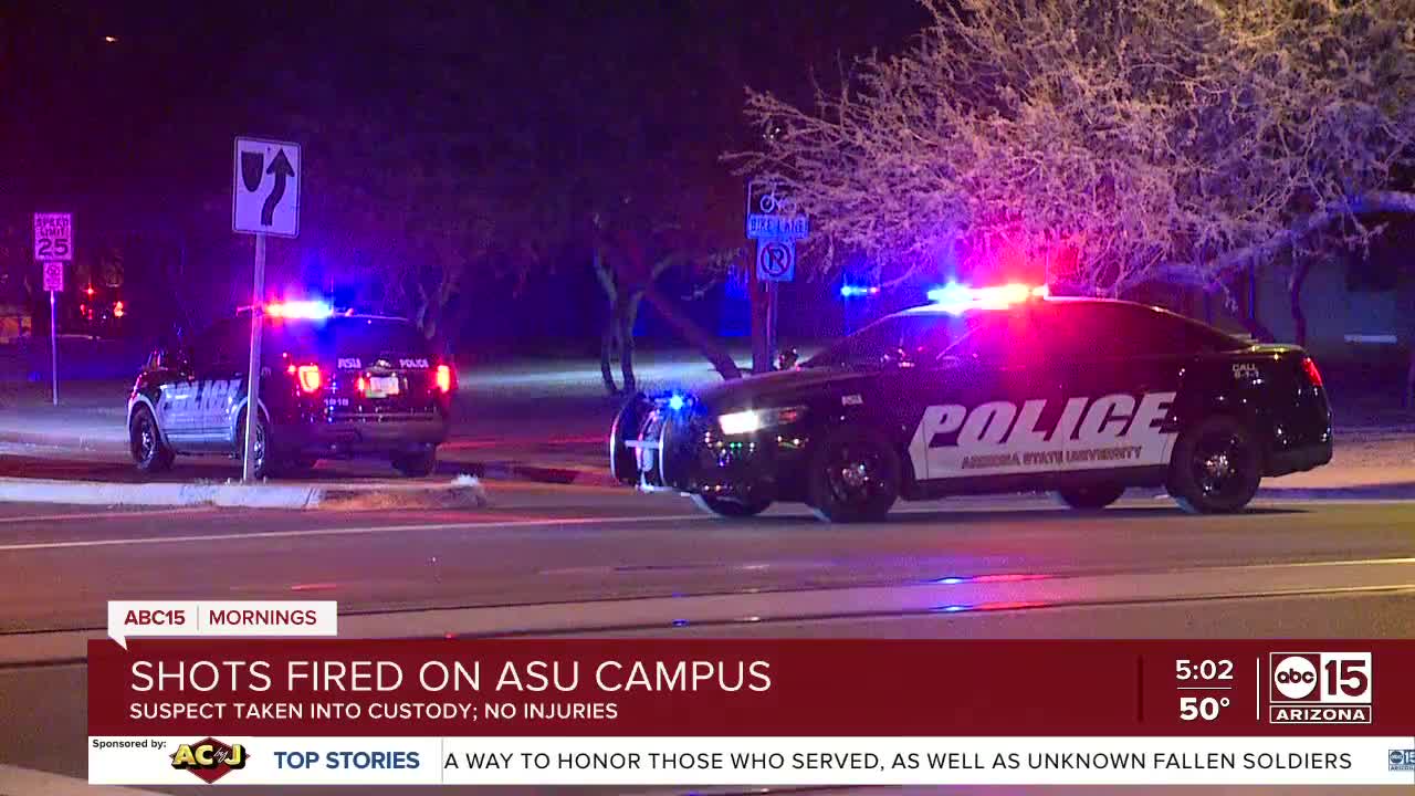 Man arrested after shooting gun on ASU Tempe campus overnight