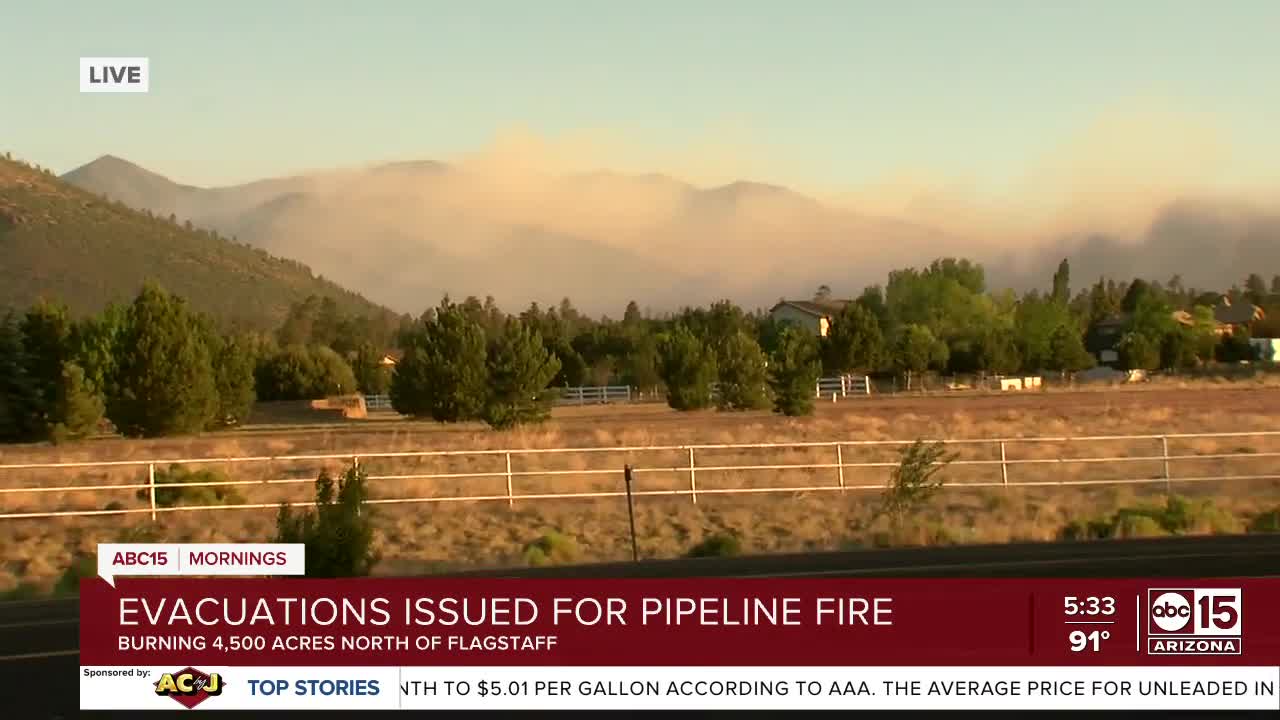 Evacuations remain as Pipeline Fire burns near Flagstaff