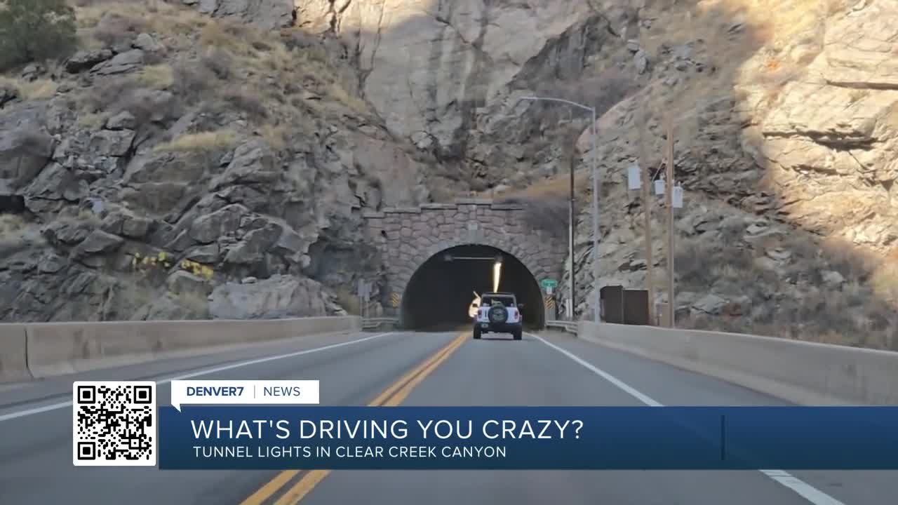 Why are the US 6 tunnel lights west of Golden only over half of the ...