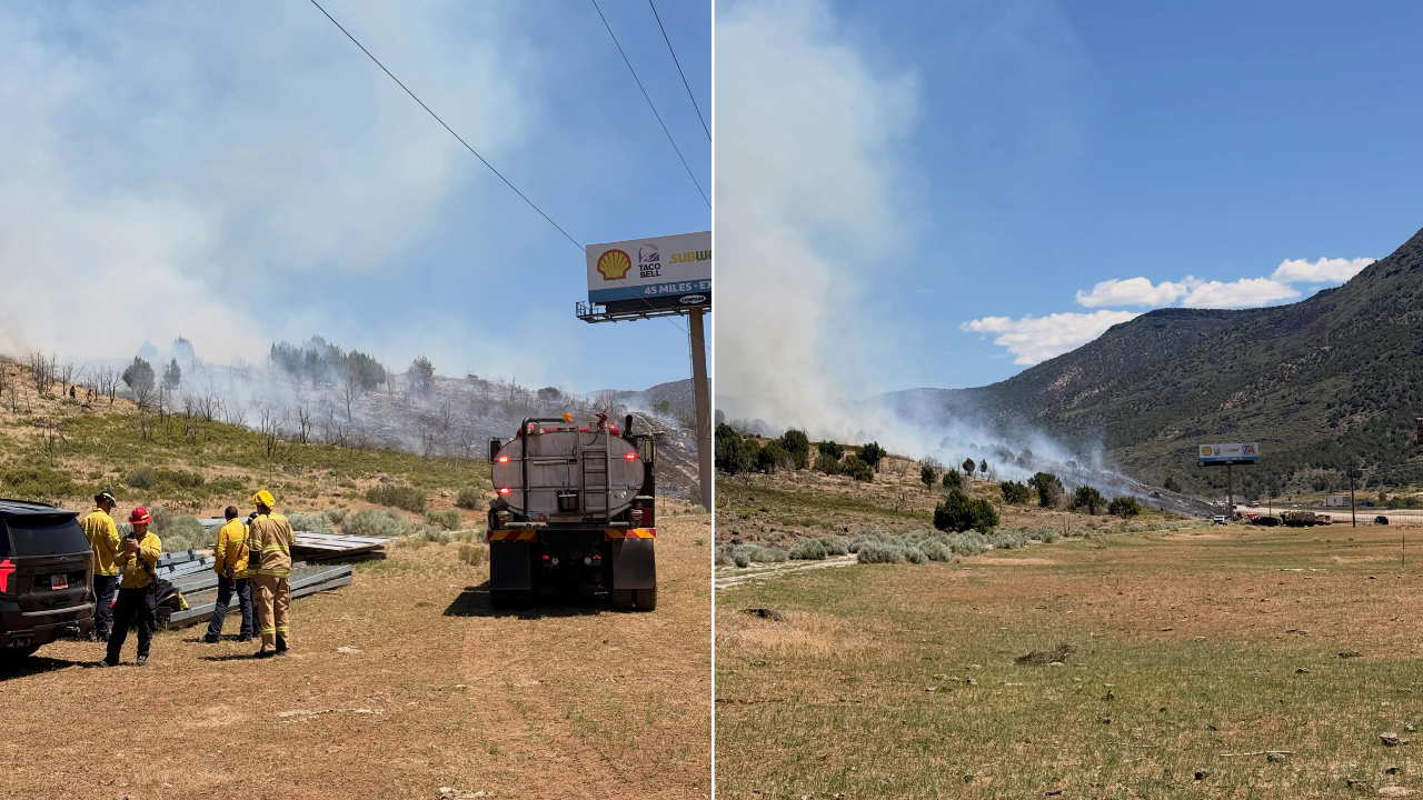 Snowfield Fire burns near I-15 in Washington County