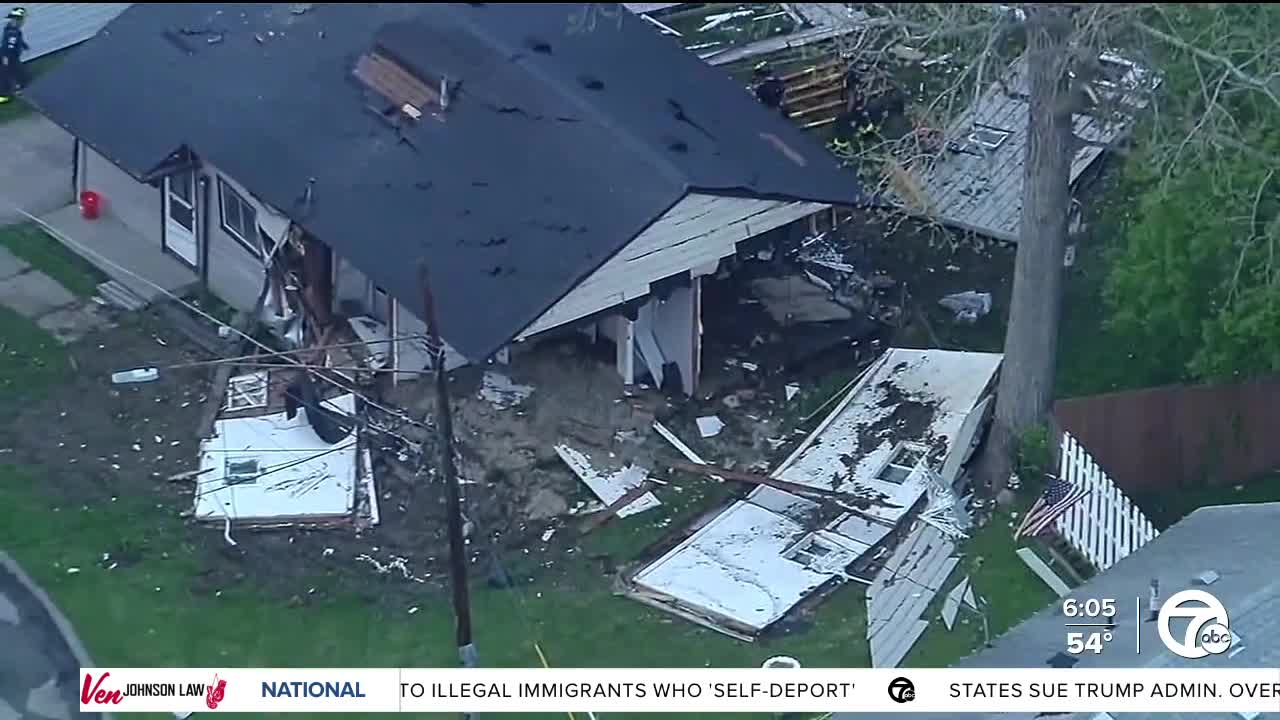 'Big kaboom': Explosion severely damages home in Westland, no one hurt