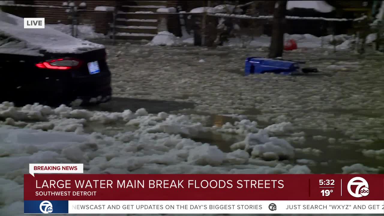 The latest on a 54-inch water main break in SW Detroit that flooded ...